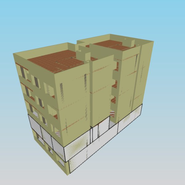 Vivienda Multifamiliar de 5 Niveles + Azotea - BIMserver.center