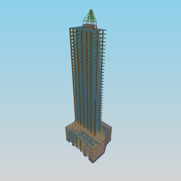 Building with 36 floors and 7 floors of garage_Spain - BIMserver.center